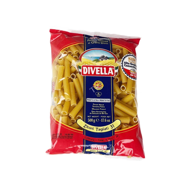 Divella Zitoni Tagliati No. 31 Pasta 500g | buonsapore